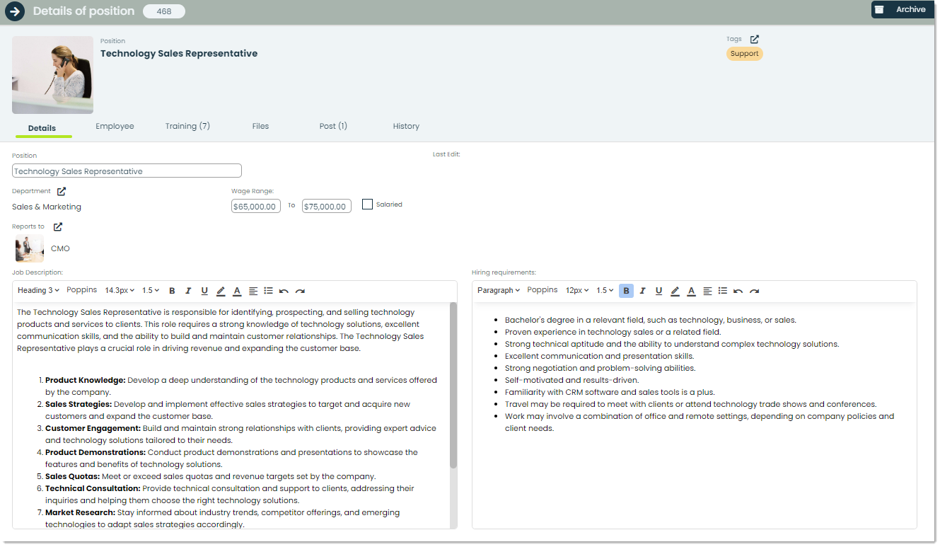 Getting Started with Positions - KnowledgeBase - Appward